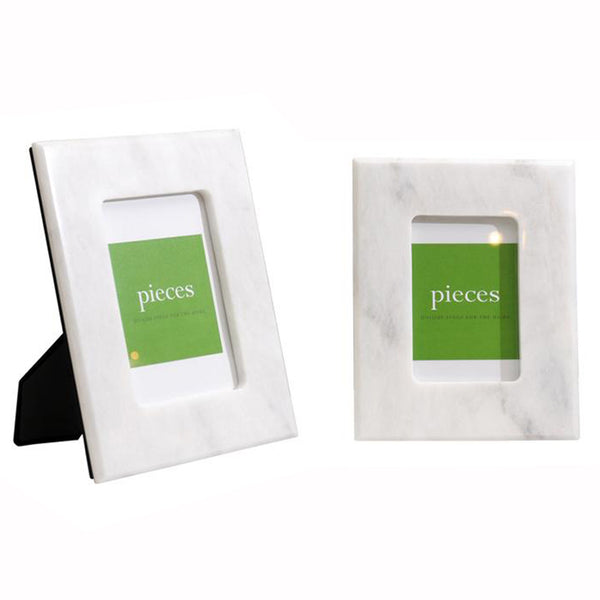 Smooth White Marble Frames – Pieces